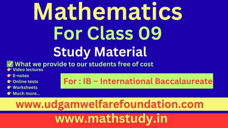IB Class 9 Maths Study Material – Free Problems, Solutions & Chapter ...