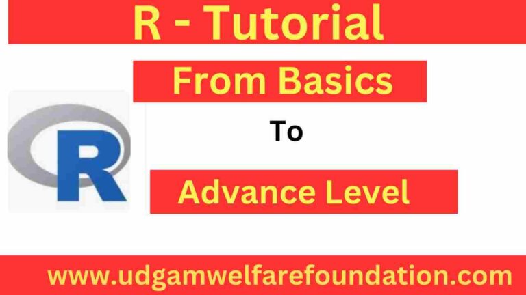 R Programming Tutorial | R programming tutorial for beginners - Udgam Welfare Foundation