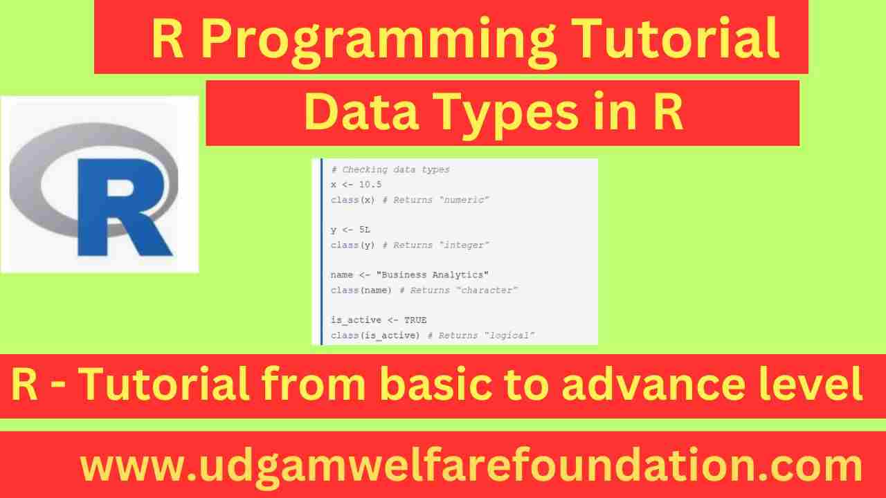 Data Types in R Programming - Udgam Welfare Foundation