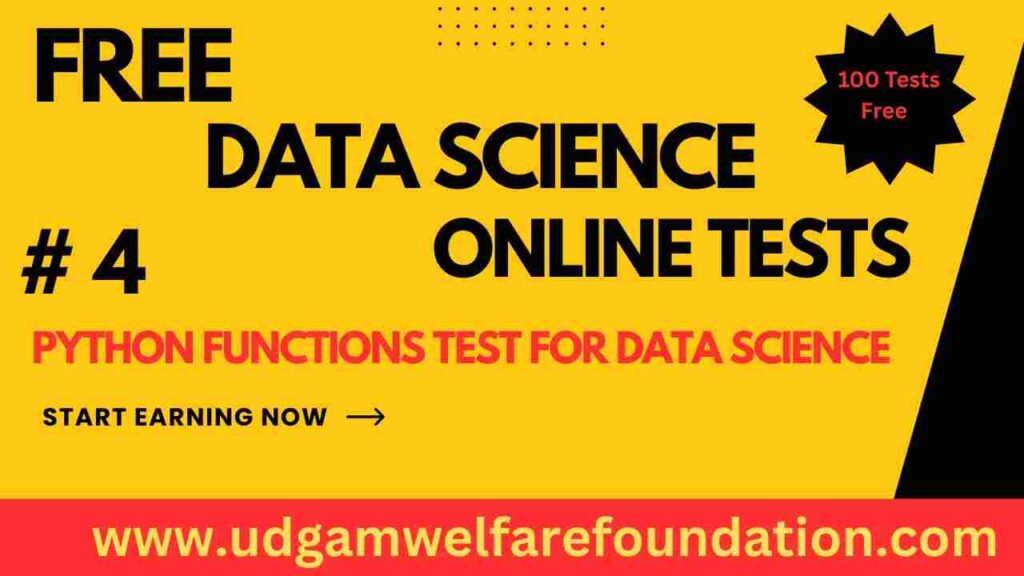 Python Functions Test for Data Science (Free MCQs) - Udgam Welfare ...