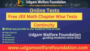 Jee Mains Online Tests Continuity - Udgam Welfare Foundation